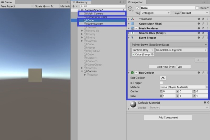 【Unity】EventTriggerの使い方。超簡単に画面タッチを検出できます。 | だらはの超Unityゲーム塾